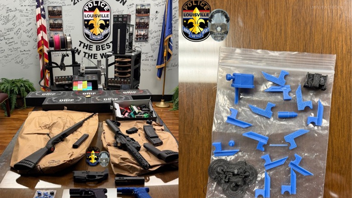 LMPD seizes 16 Glock switches, 3D printed guns, 120 THC vape pens ...