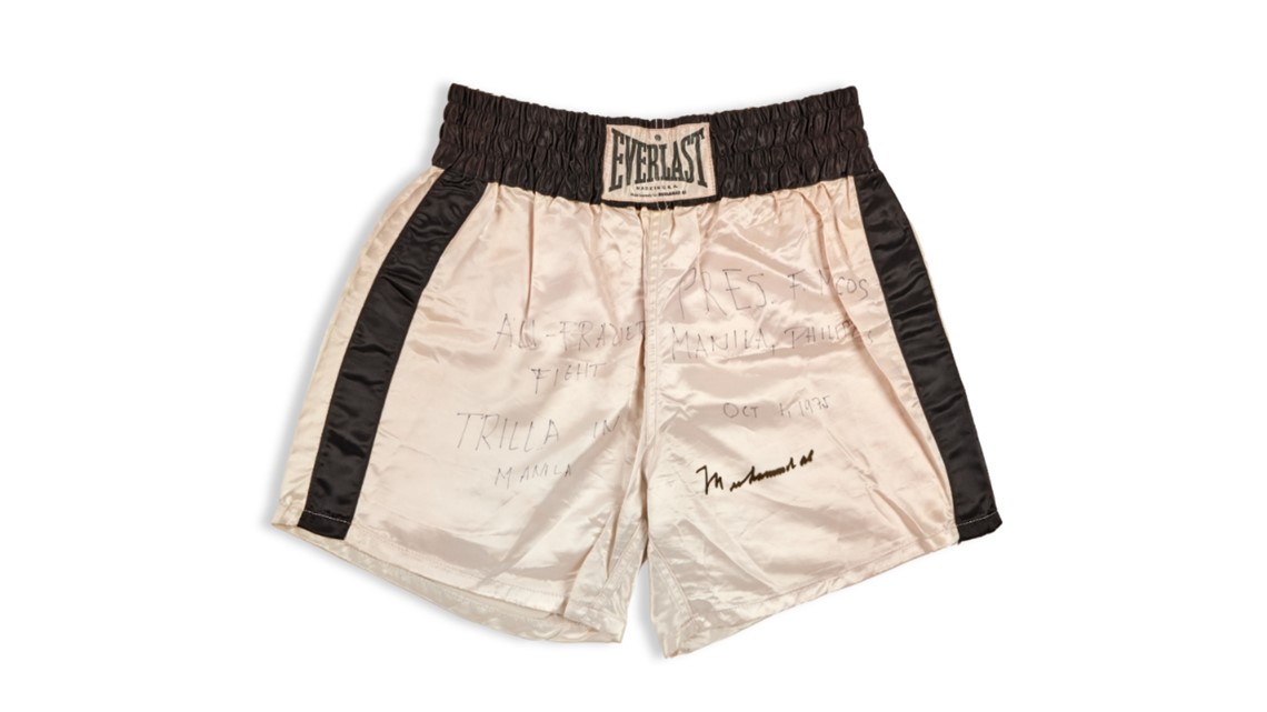 Muhammad Ali boxing trunks up for auction for millions of dollars ...