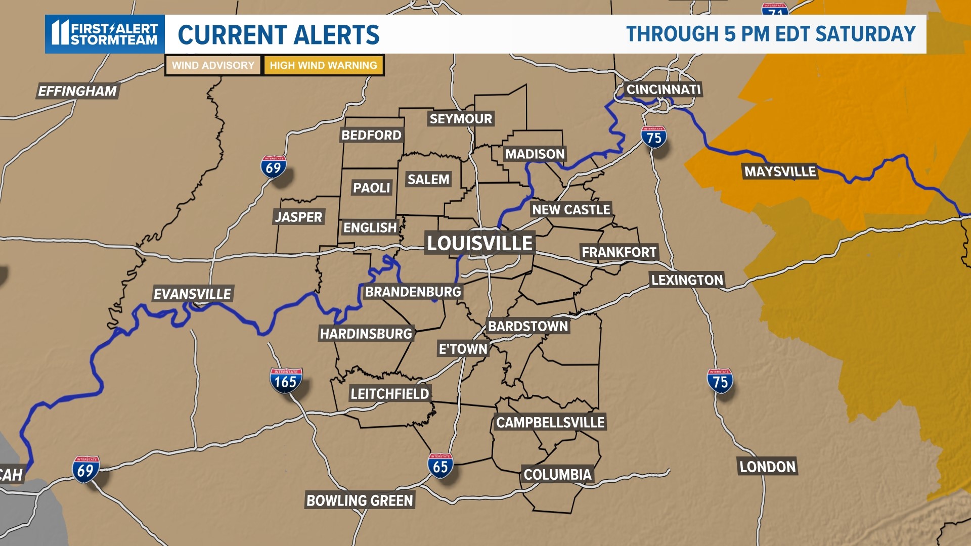 Kentucky severe weather forecast; What to expect Friday | whas11.com