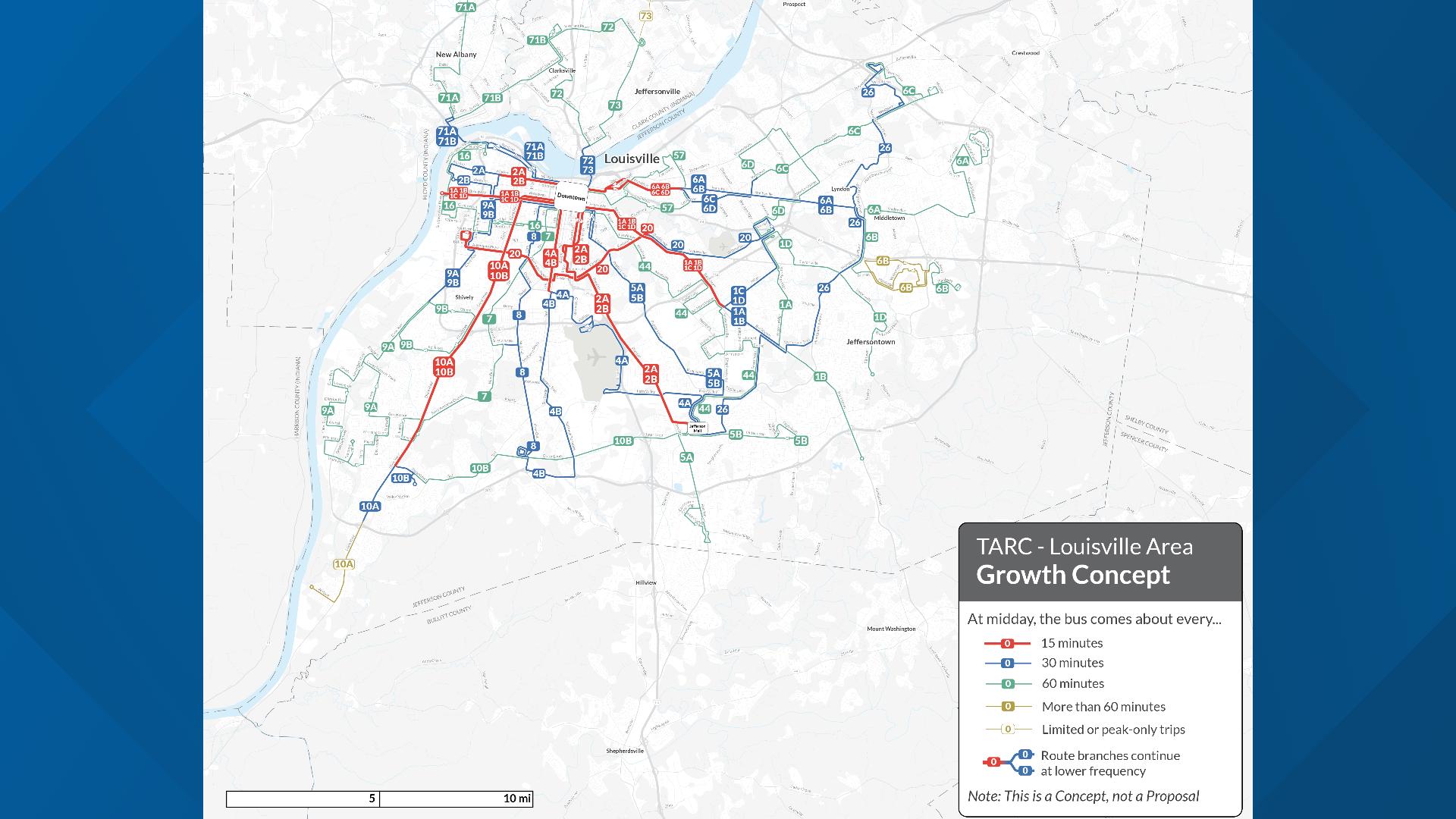TARC rolls out 2025 network redesign concepts | whas11.com