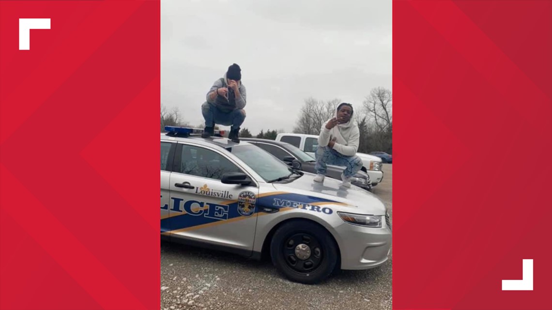 Police looking for 2 teens who posed on top of LMPD car | whas11.com