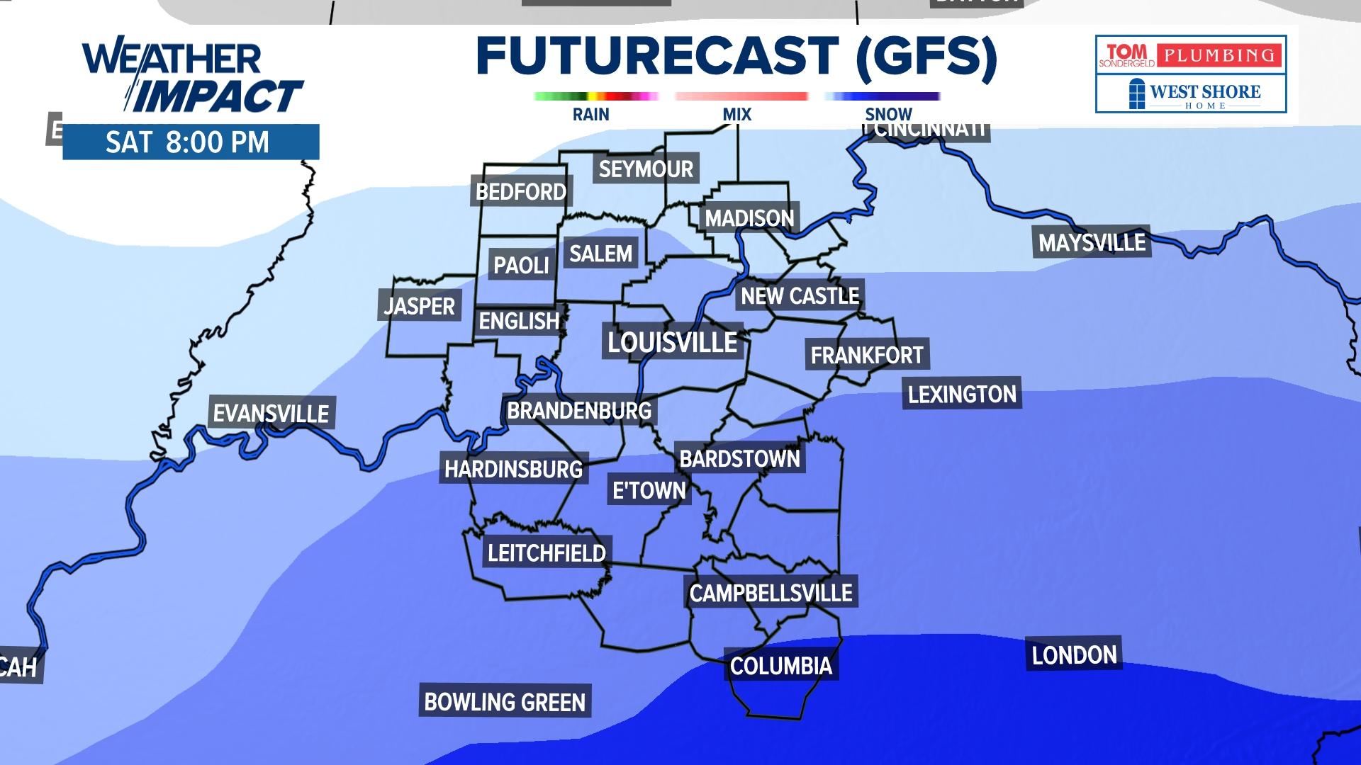 GFS Model: Snowfall potential, Futurecast for upcoming winter storm ...