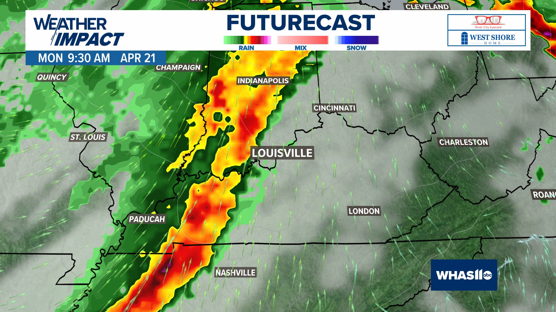 Strong storms possible in Kentucky and Indiana | Severe weather outlook ...
