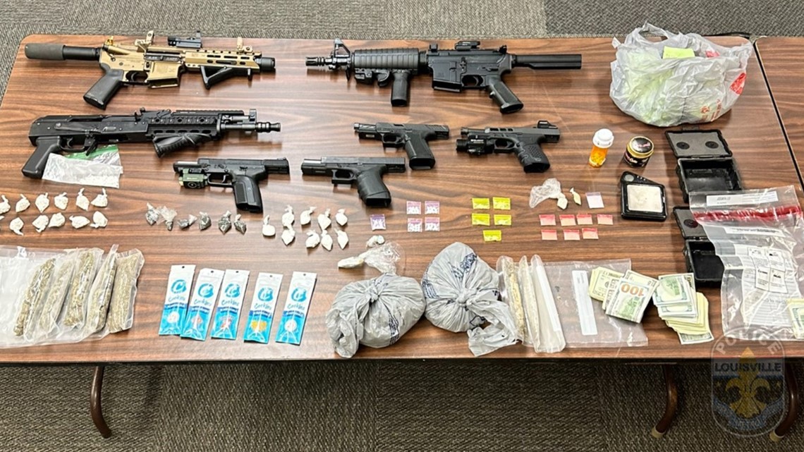 LMPD seizes various drugs, guns and cash during huge drug bust | whas11.com