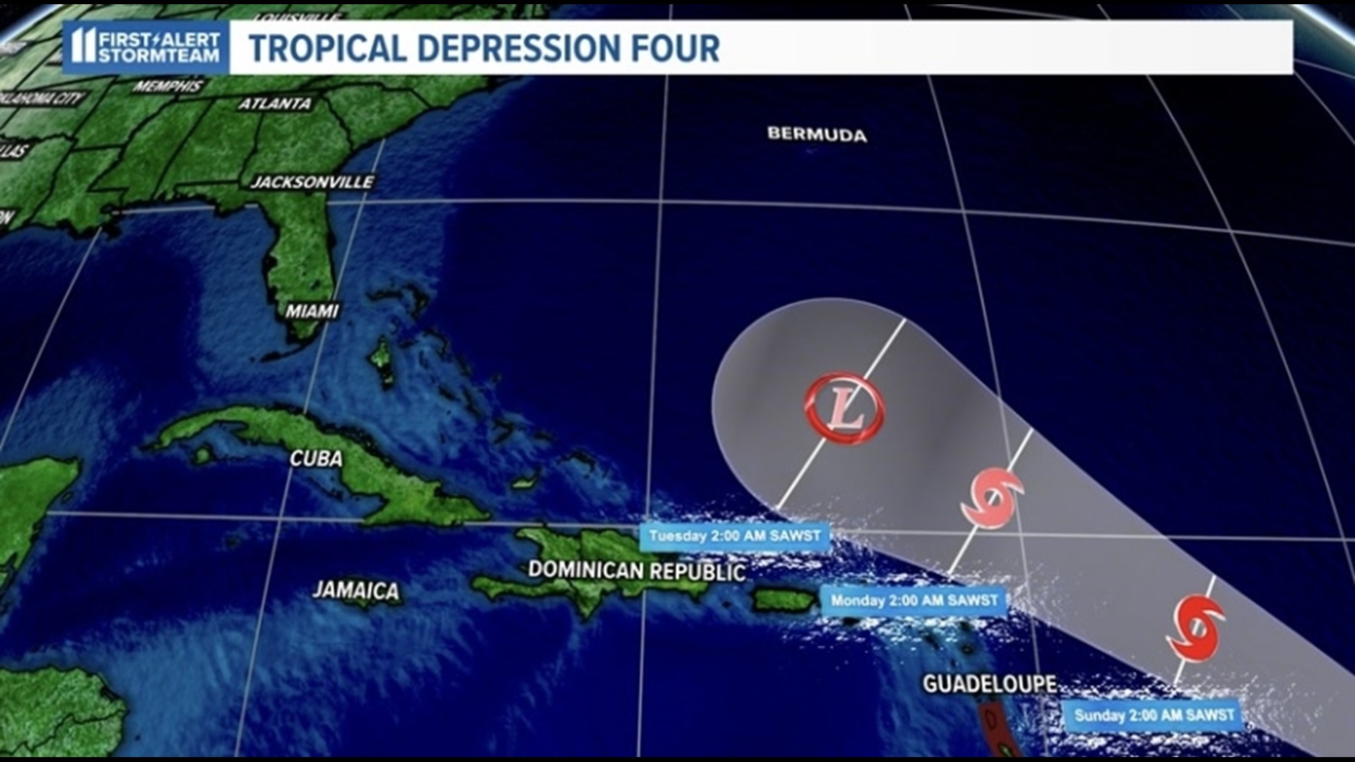 Tracking Tropical Storm Bret, Tropical Depression Four | whas11.com