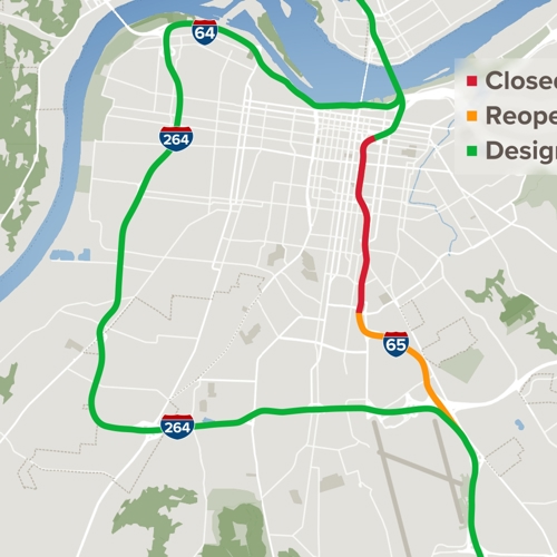 Maps Louisville Roads Close As Major I 65 Construction Begins Whas11