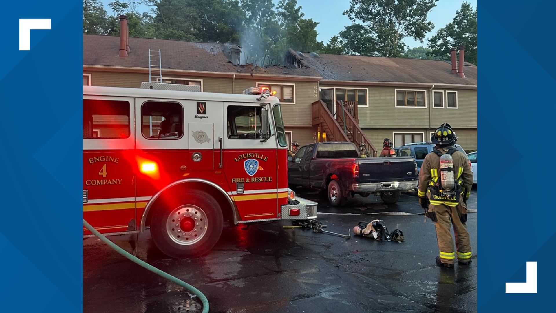 Louisville Fire Department responds to Clifton condo complex fire ...