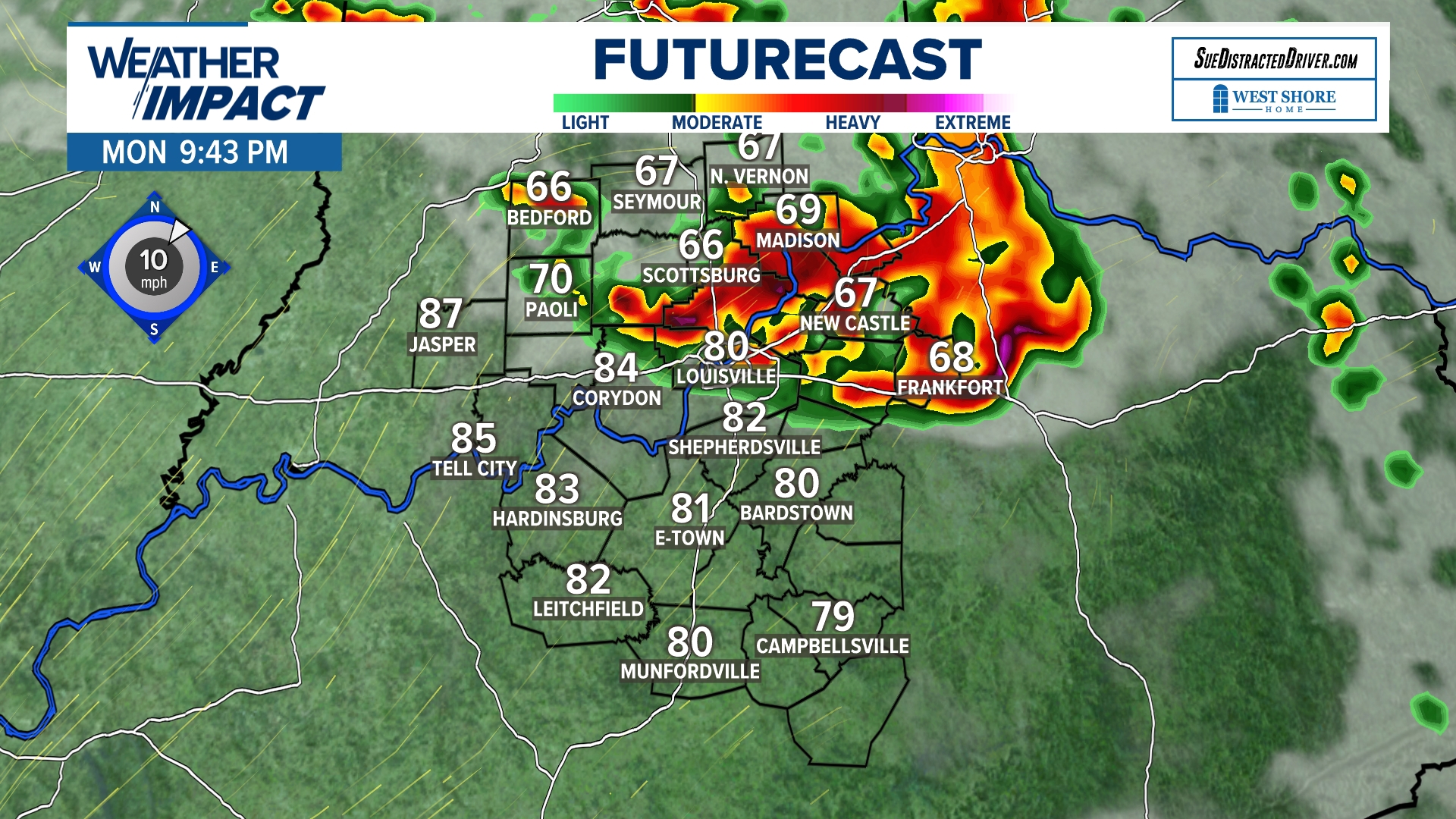 Strong storms possible in Louisville on Monday; Latest timeline ...