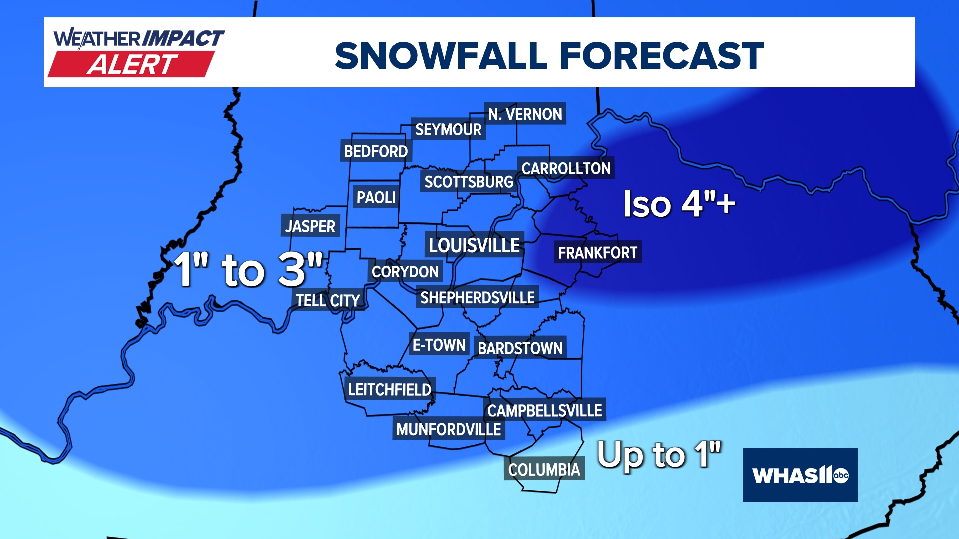 When will it snow? Hour-by-hour timing for Kentuckiana | Weather Impact ...