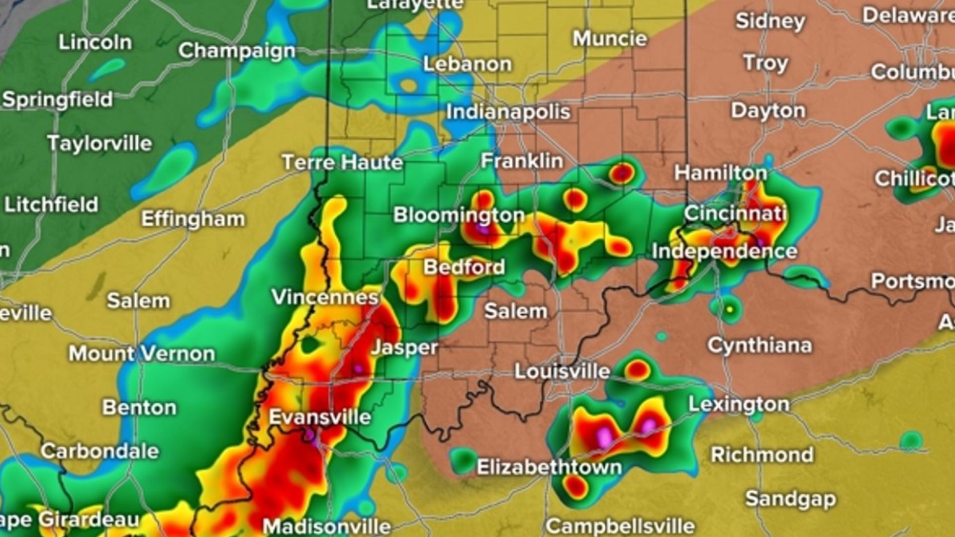 LIVE: Kentucky weather radar tracking severe thunderstorms, possible ...