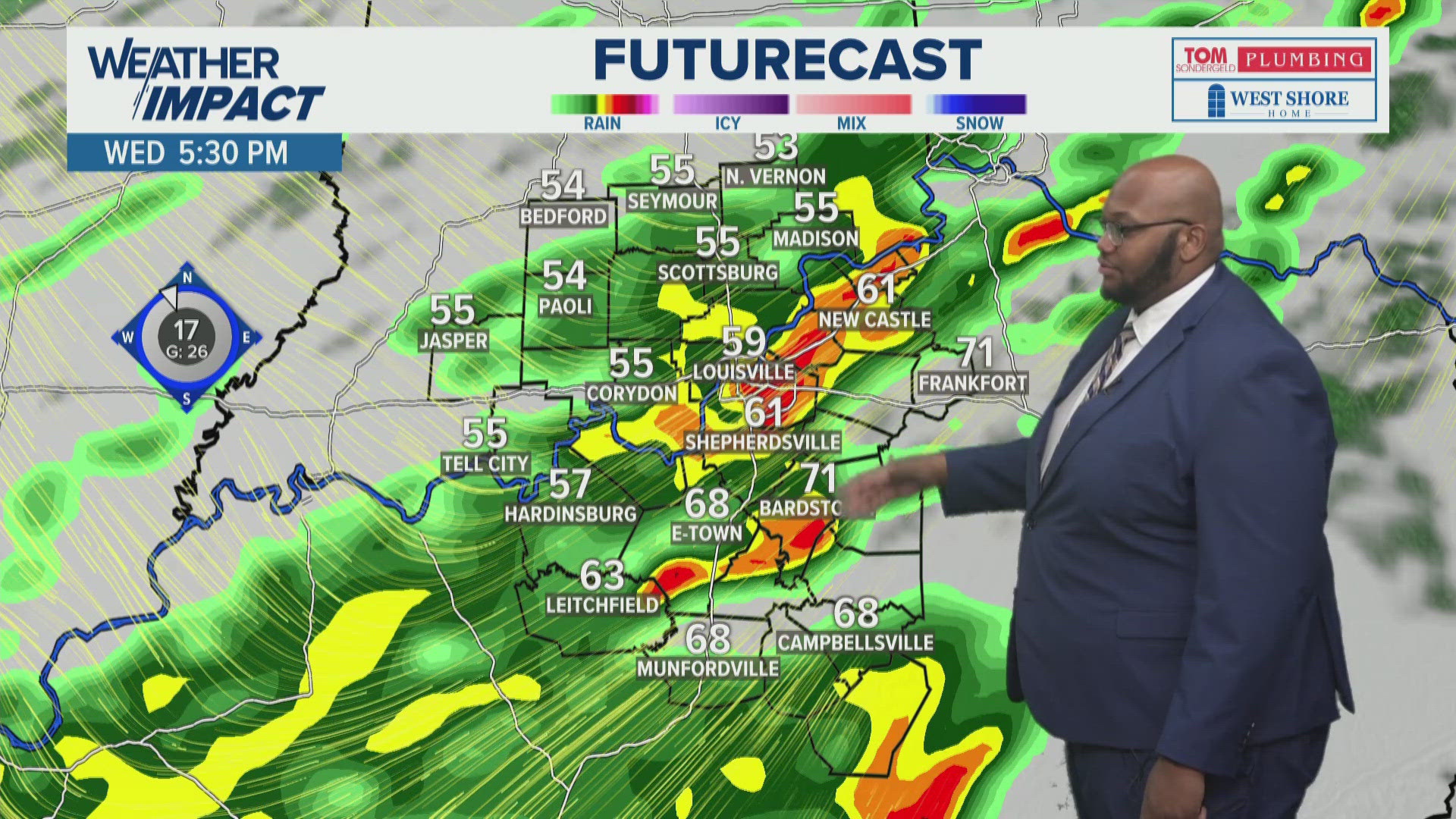 Sunny today, tracking storms later this week in Kentucky, Indiana ...