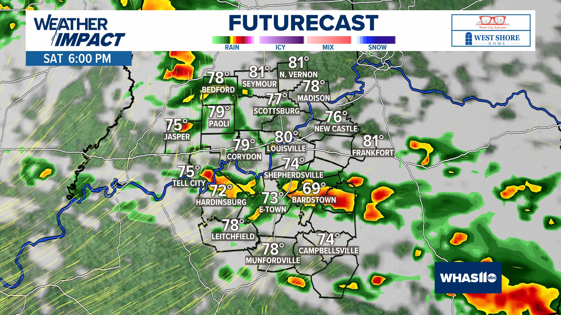 Tracking severe weather in Louisville-area Friday; Timing out threats ...
