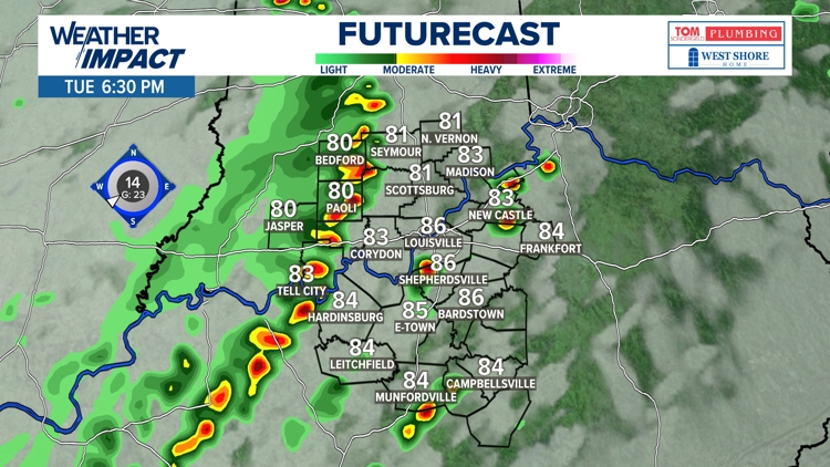 High winds, heavy rain possible Tuesday evening in Kentucky and Indiana ...