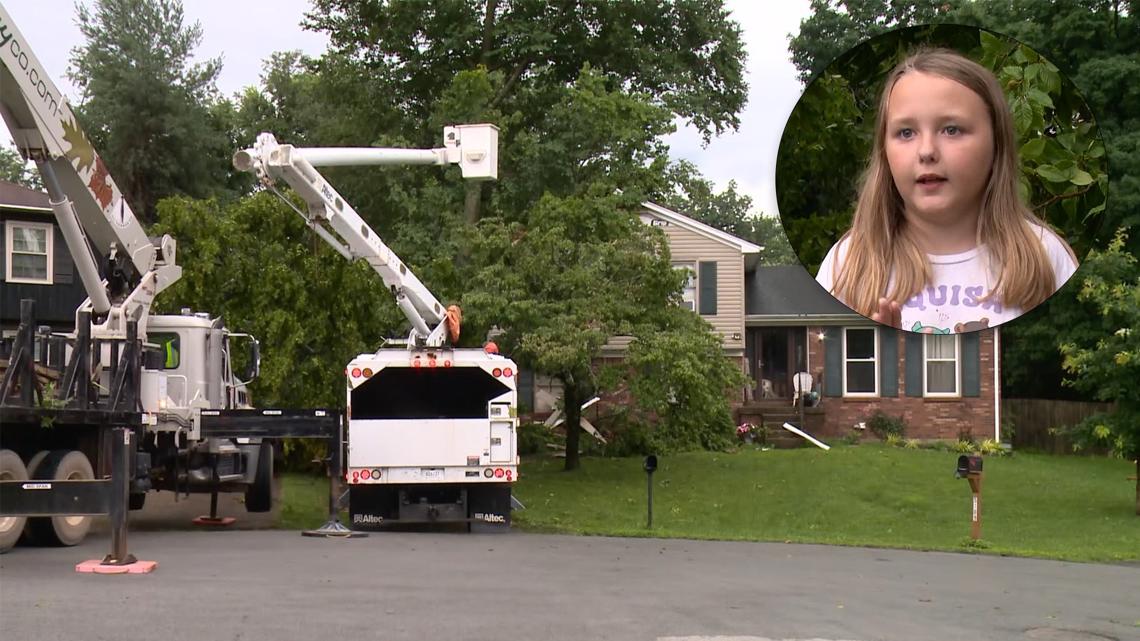 'What's going on?' | Louisville girl recounts moment a tree went ...