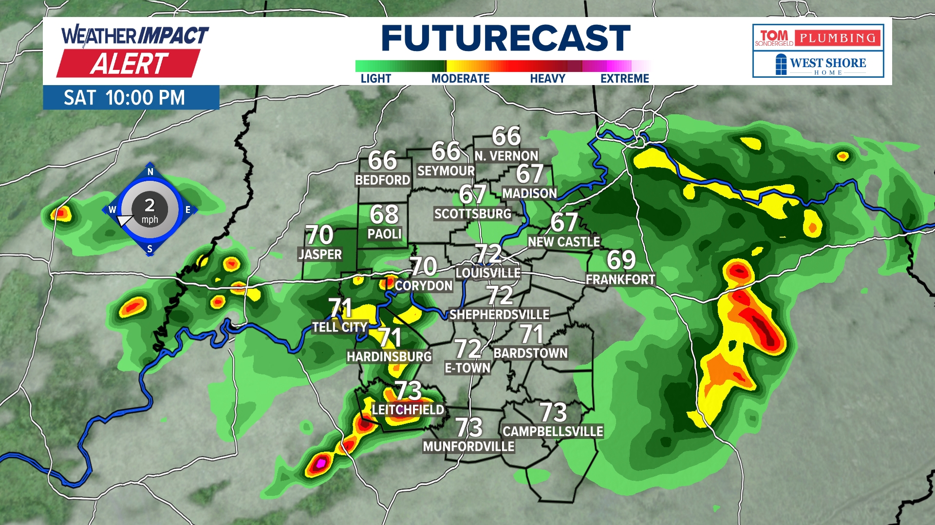 Strong to severe storms possible in Kentucky and southern Indiana ...