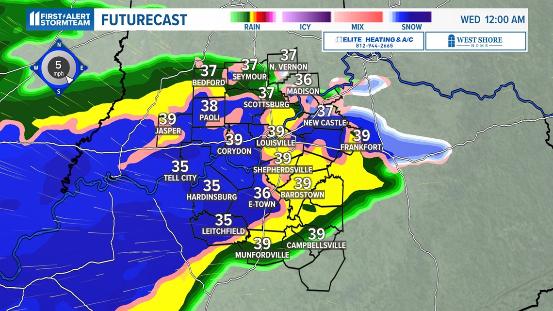FUTURECAST: Winter weather system on Jan. 25, 2023 | whas11.com