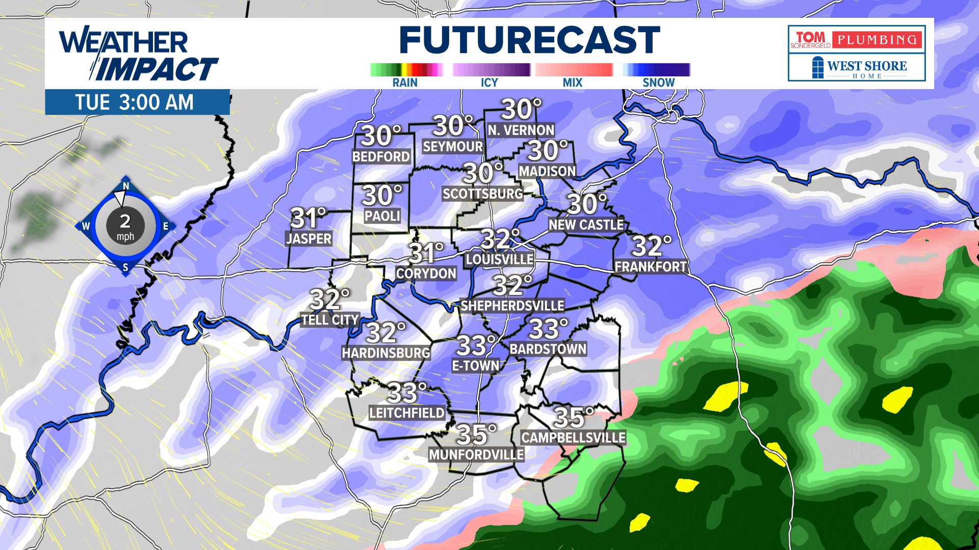 Winter weather approaches Kentuckiana with some snow and ice expected ...