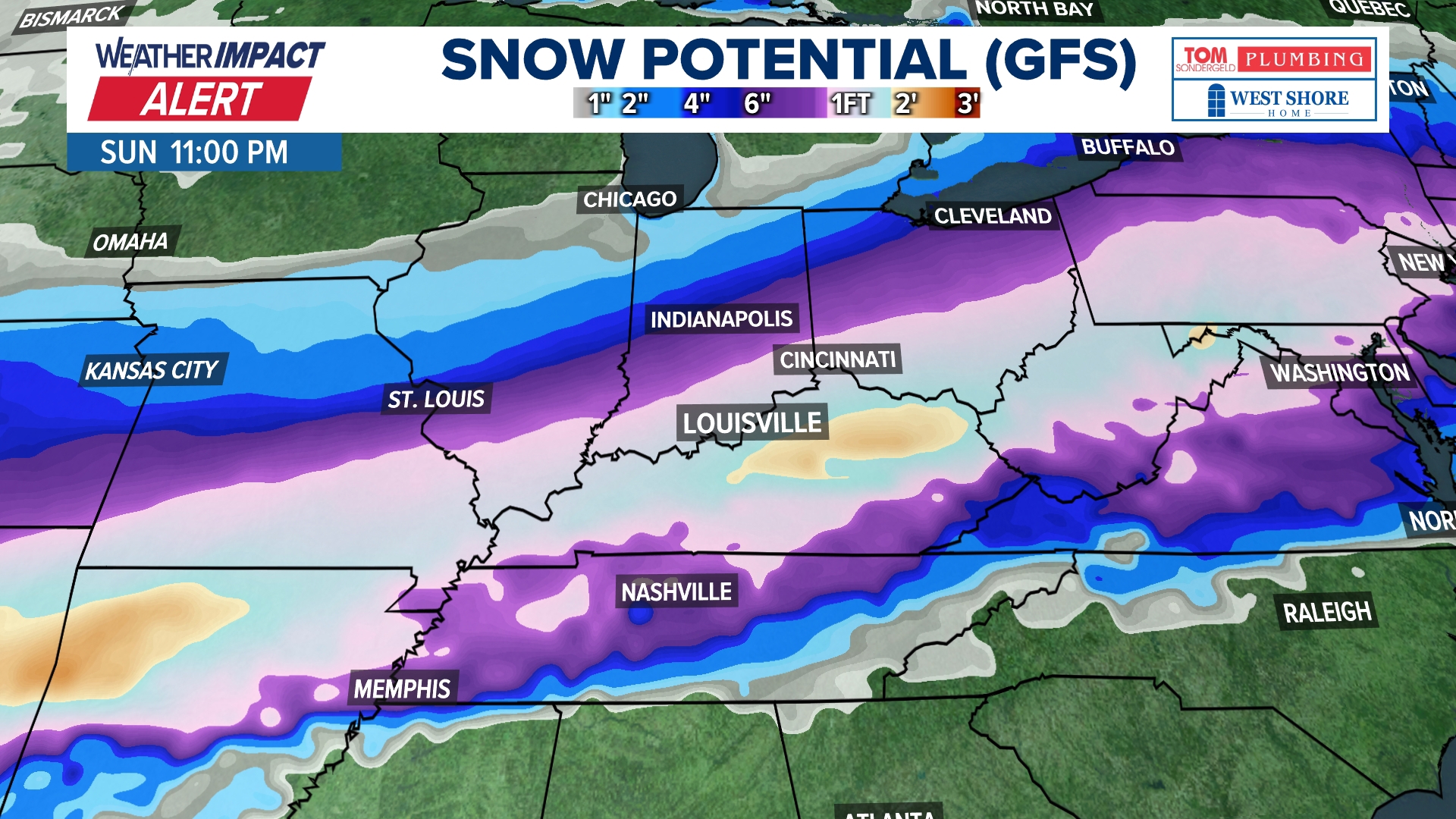 How much snow is Kentucky getting and when will it start? | Latest map ...