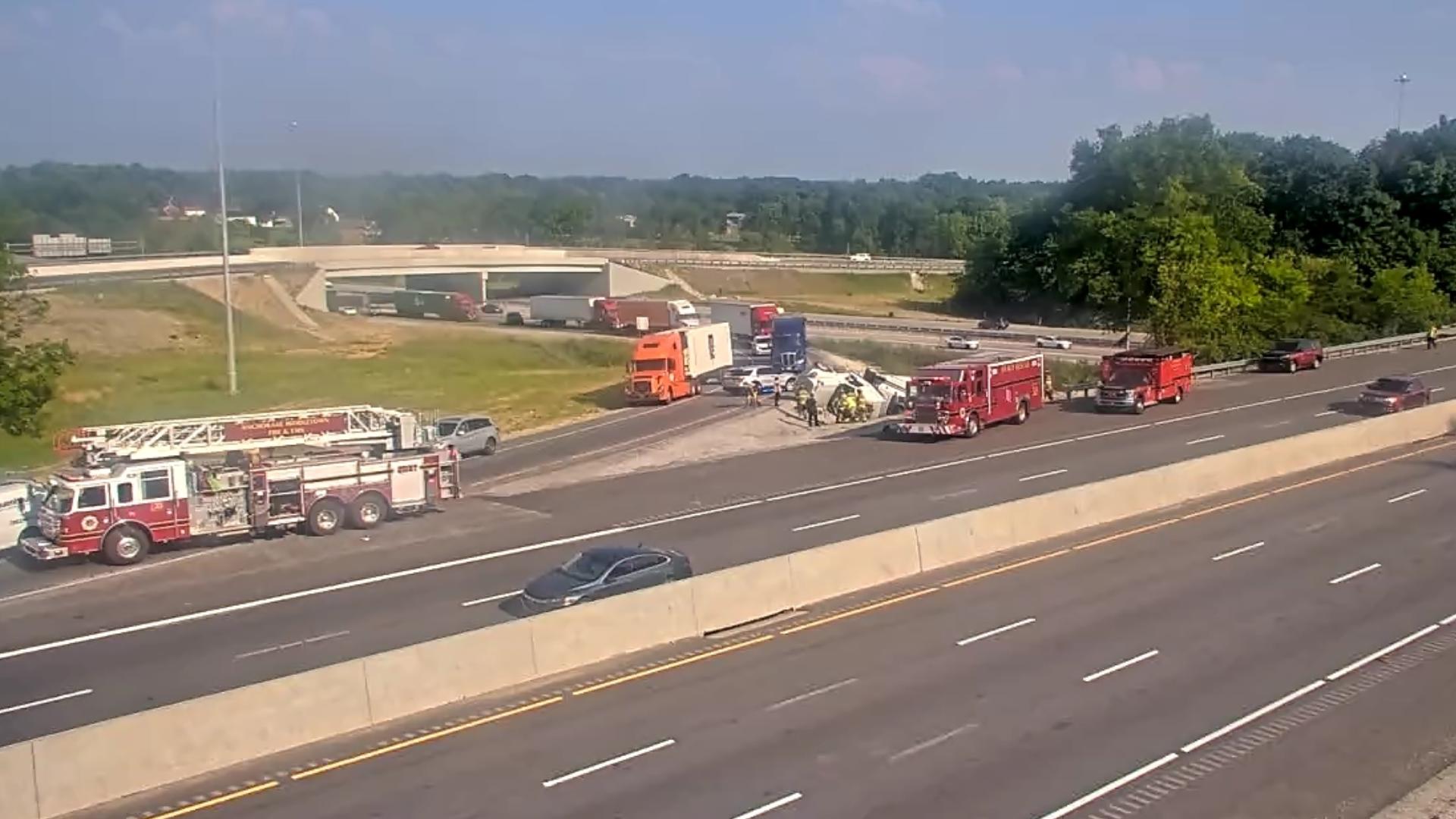 I-64 ramp to I-265 North reopens after semi accident | whas11.com