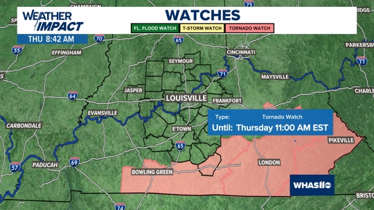 Tornado watches, severe thunderstorm warnings issued for Kentucky counties | whas11.com
