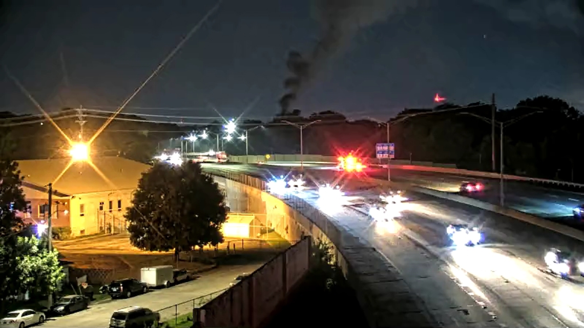 Vehicle fire seen near Watterson Expressway in Louisville | whas11.com