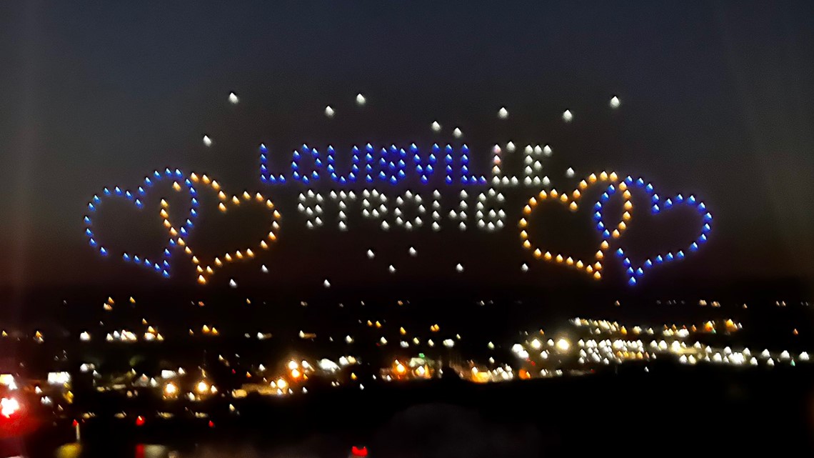 Thunder Over Louisville honors mass shooting victims during drone show ...