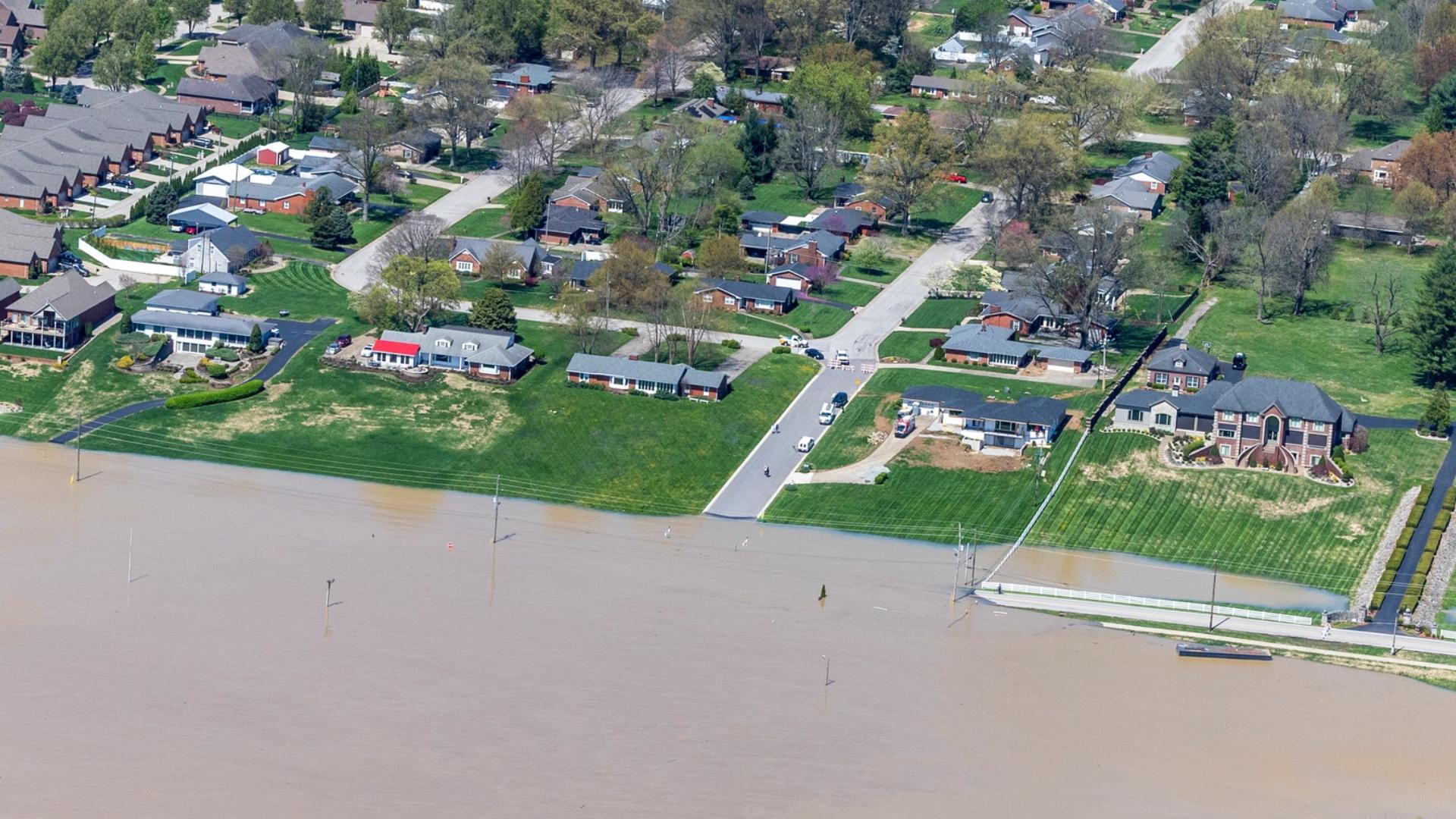PHOTOS: LMPD shares aerial images of Ohio River flooding | whas11.com