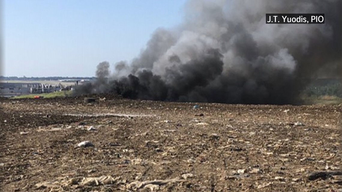 No injuries reported after large fire at waste facility | whas11.com