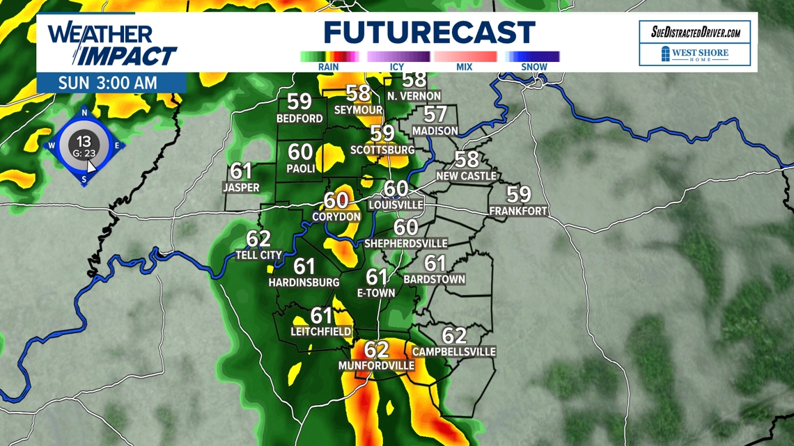 Louisville weather forecast | Showers, storms enter area Saturday into ...