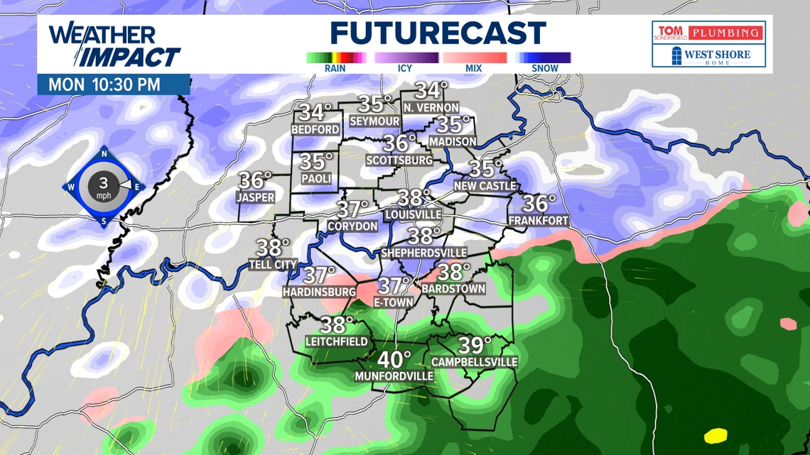 When will it snow? Hour-by-hour timing for Kentuckiana | Weather Impact ...