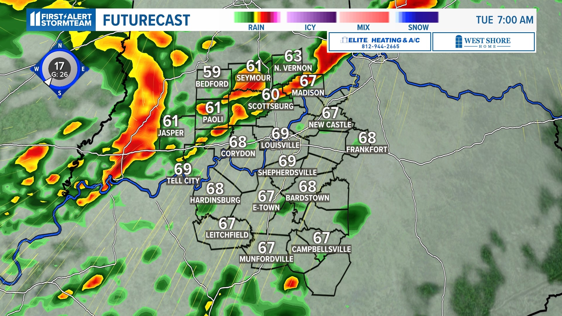 Strong storms moving through Louisville area; what to know | whas11.com