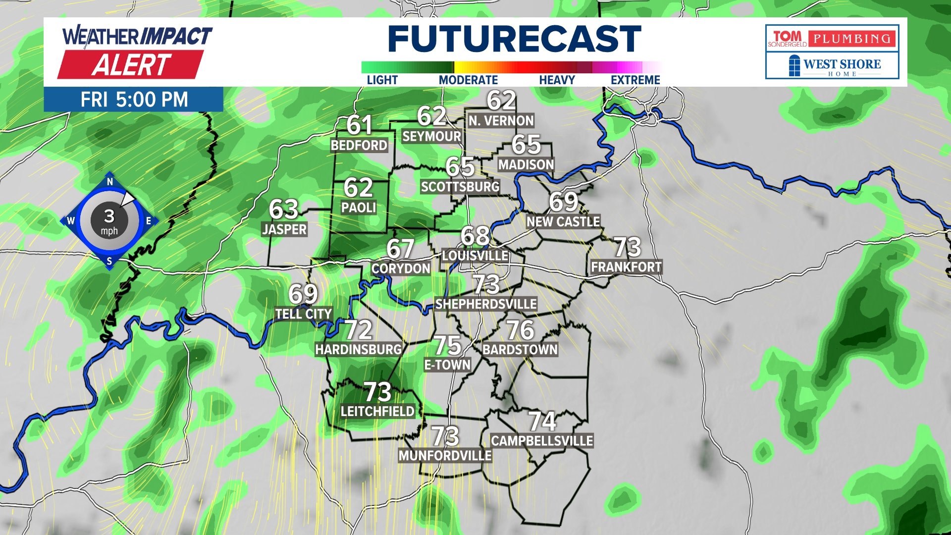 Widespread rain Friday with some strong storms possible | Weather ...