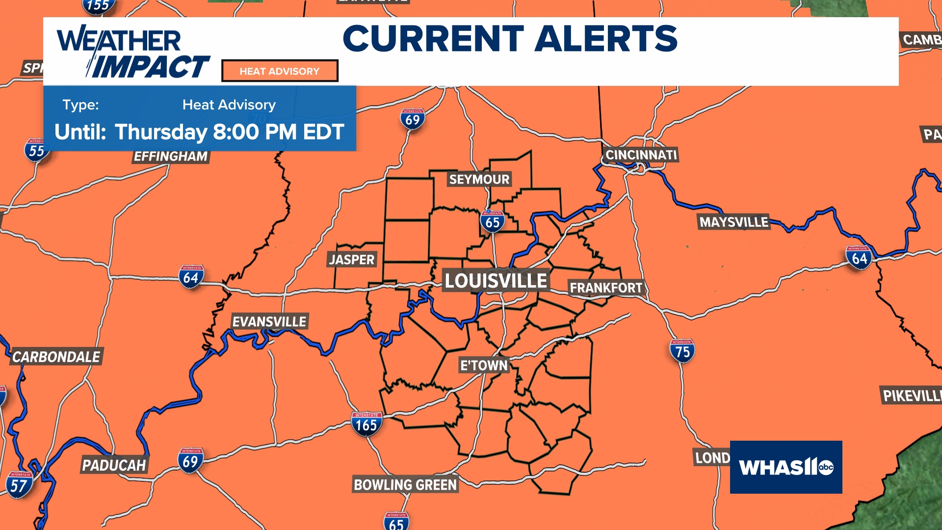 Heat Advisory issued in several Kentucky and Indiana counties. Here's ...