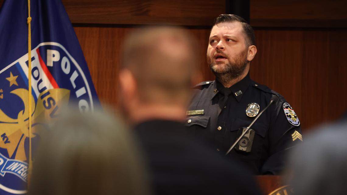 LMPD officers receive promotion during ceremony | whas11.com