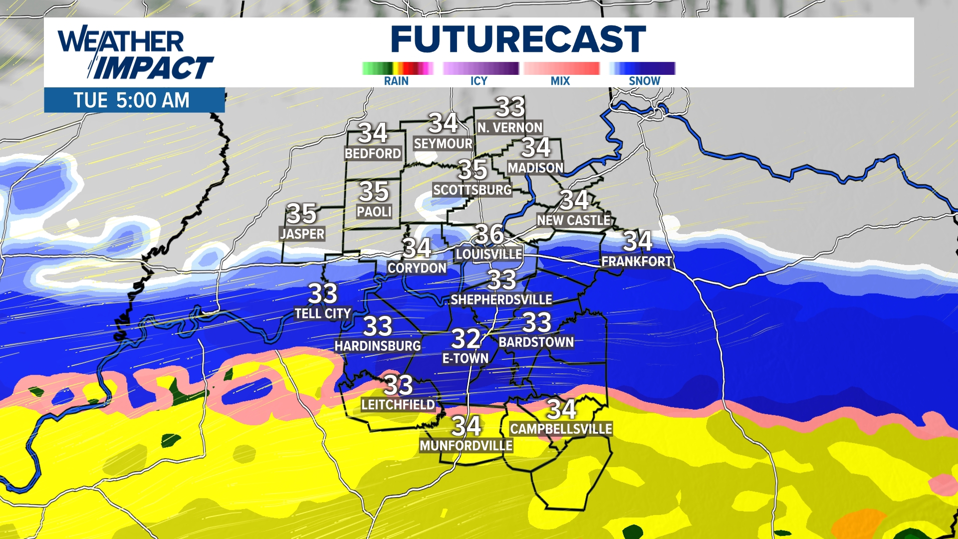 How much snow is expected | Weather Impact Alert Day | whas11.com