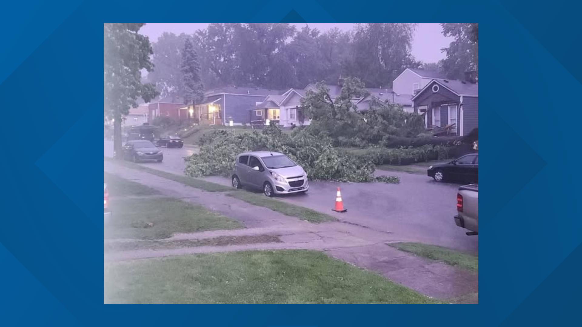 Severe storms cause road closures, downed trees and power lines in ...