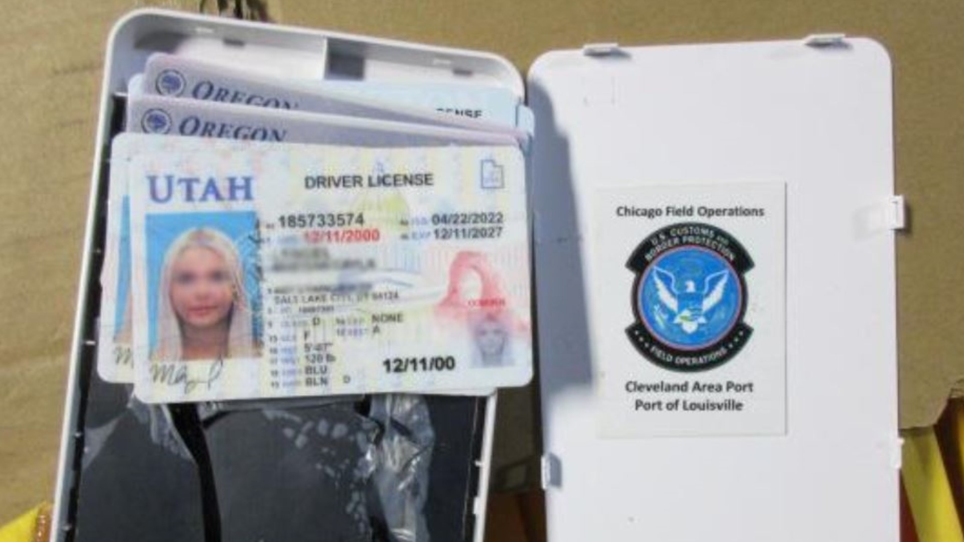 Fraudulent IDs seized by Louisville Customs and Border Protection ...