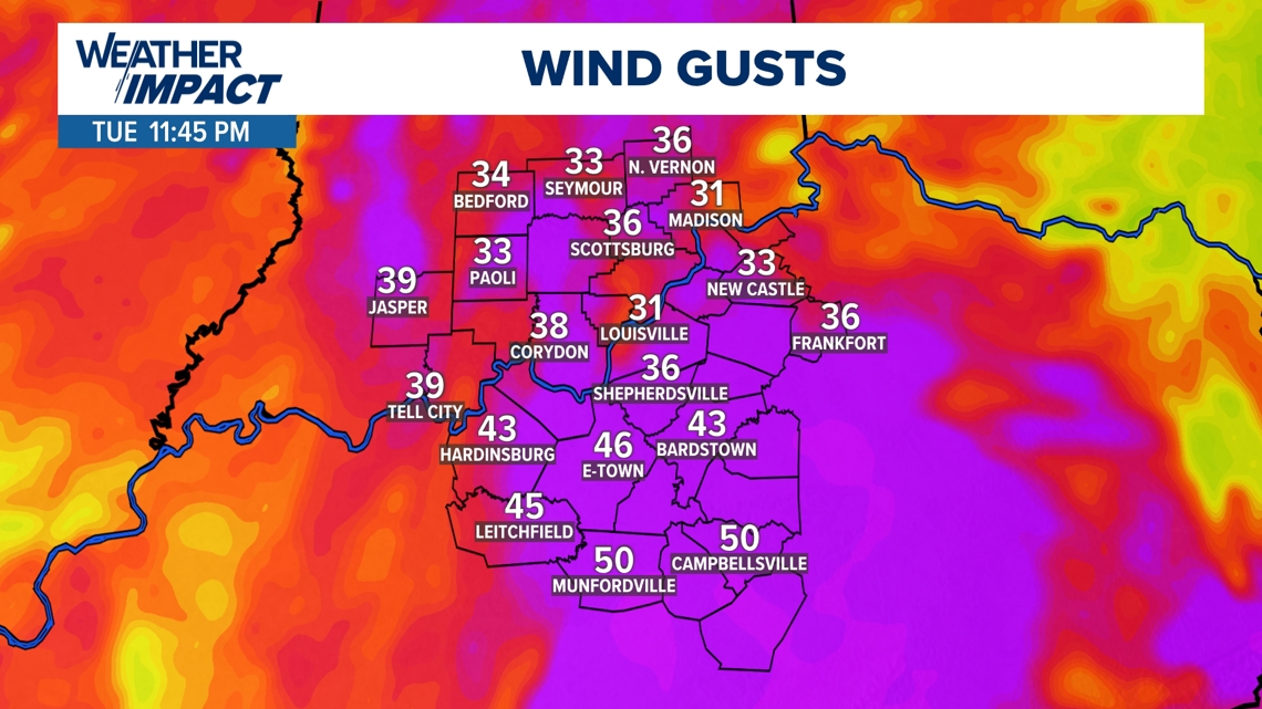 Strong storm system heading to Kentucky, Indiana | whas11.com