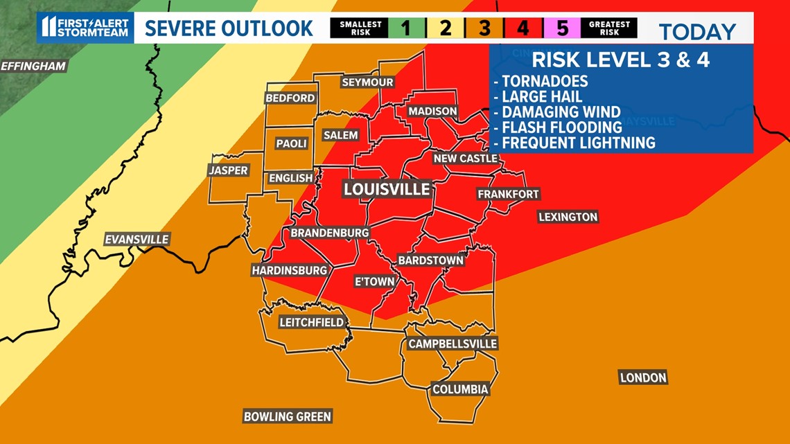 Strong storms moving through Louisville area; what to know | whas11.com