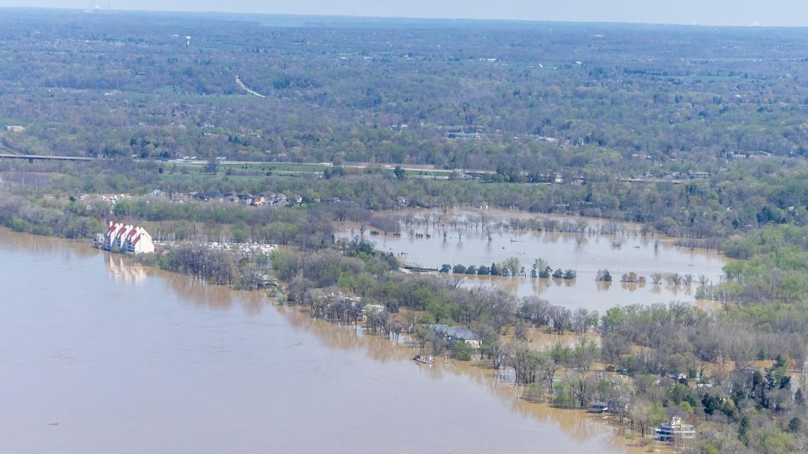 PHOTOS: LMPD shares aerial images of Ohio River flooding | whas11.com