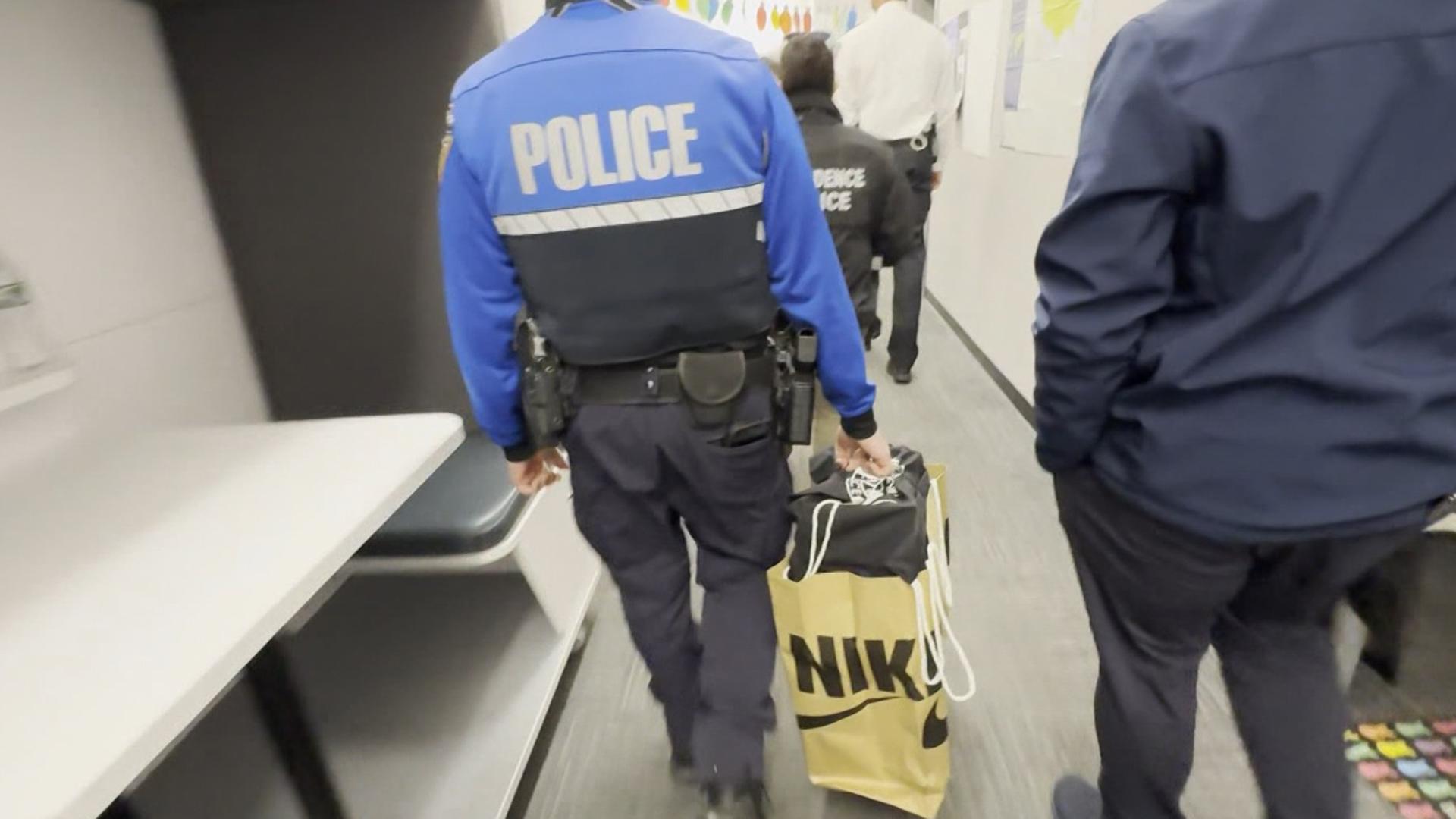 Providence police surprise students with free sneakers | whas11.com