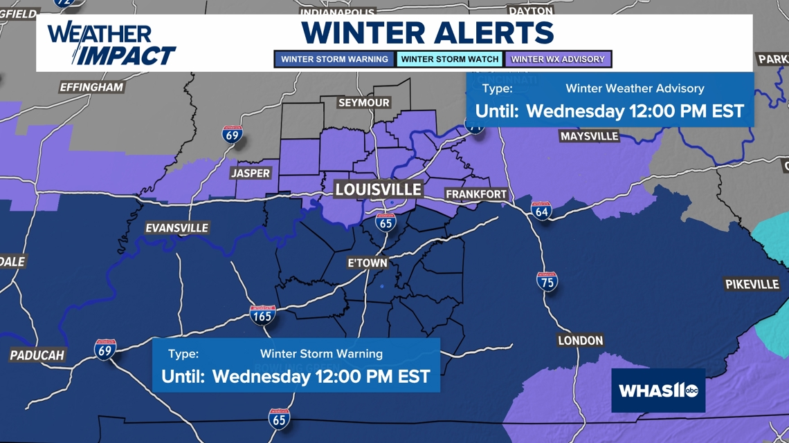 Louisville snow forecast | More than 4 inches of snow expected this ...