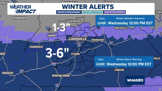 Accumulating snow moving into Kentucky and Indiana | Weather Impact ...