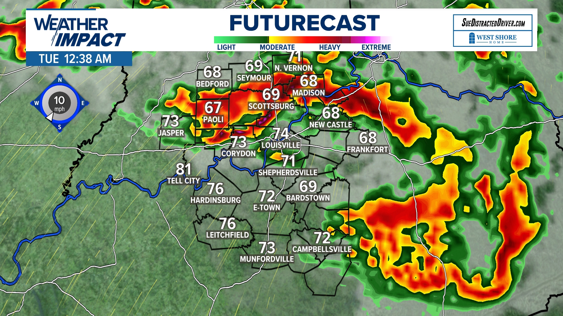 Strong storms possible in Louisville on Monday; Latest timeline ...
