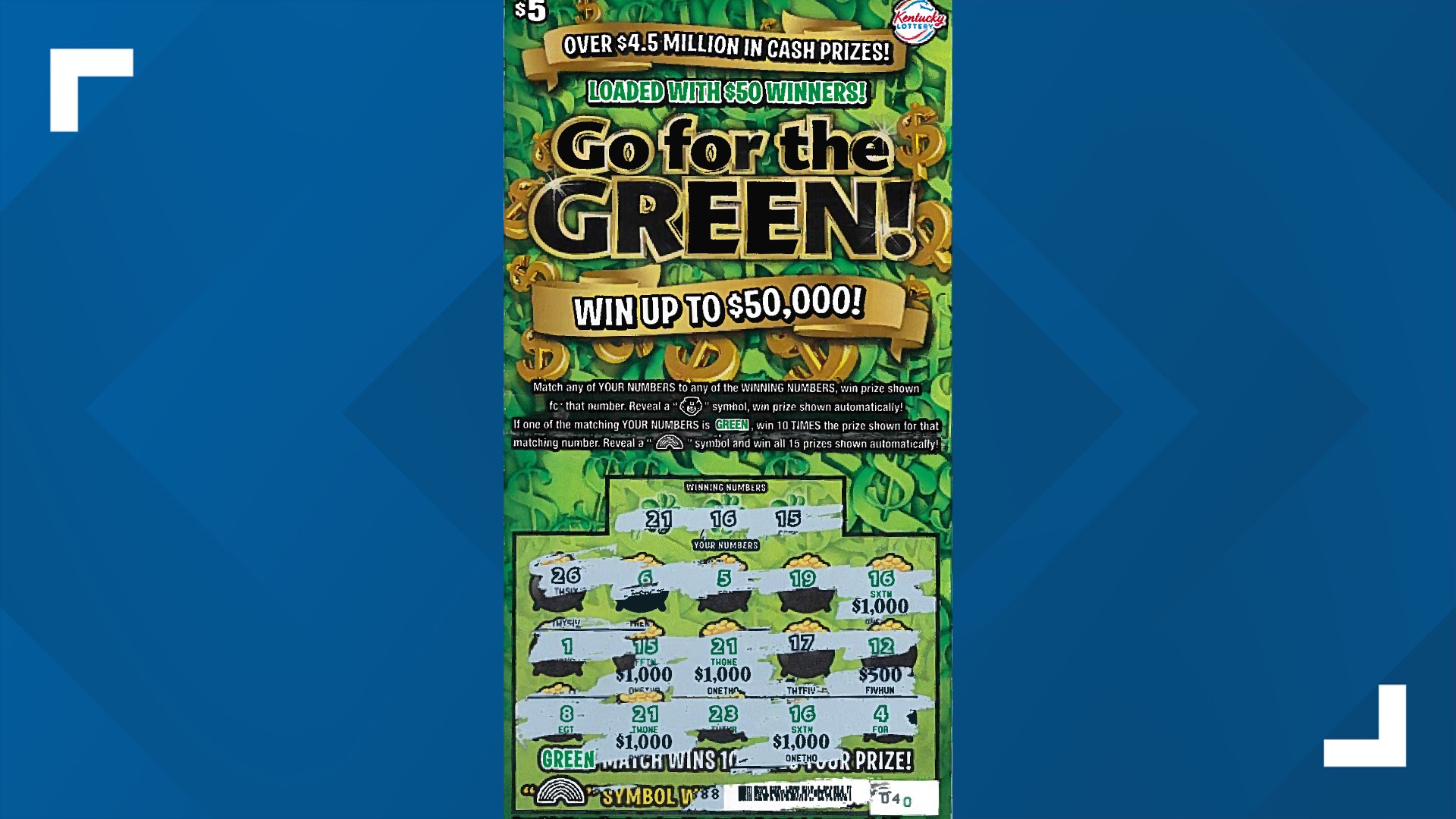 Kentucky Woman Wins 50k On Scratch Off Ticket