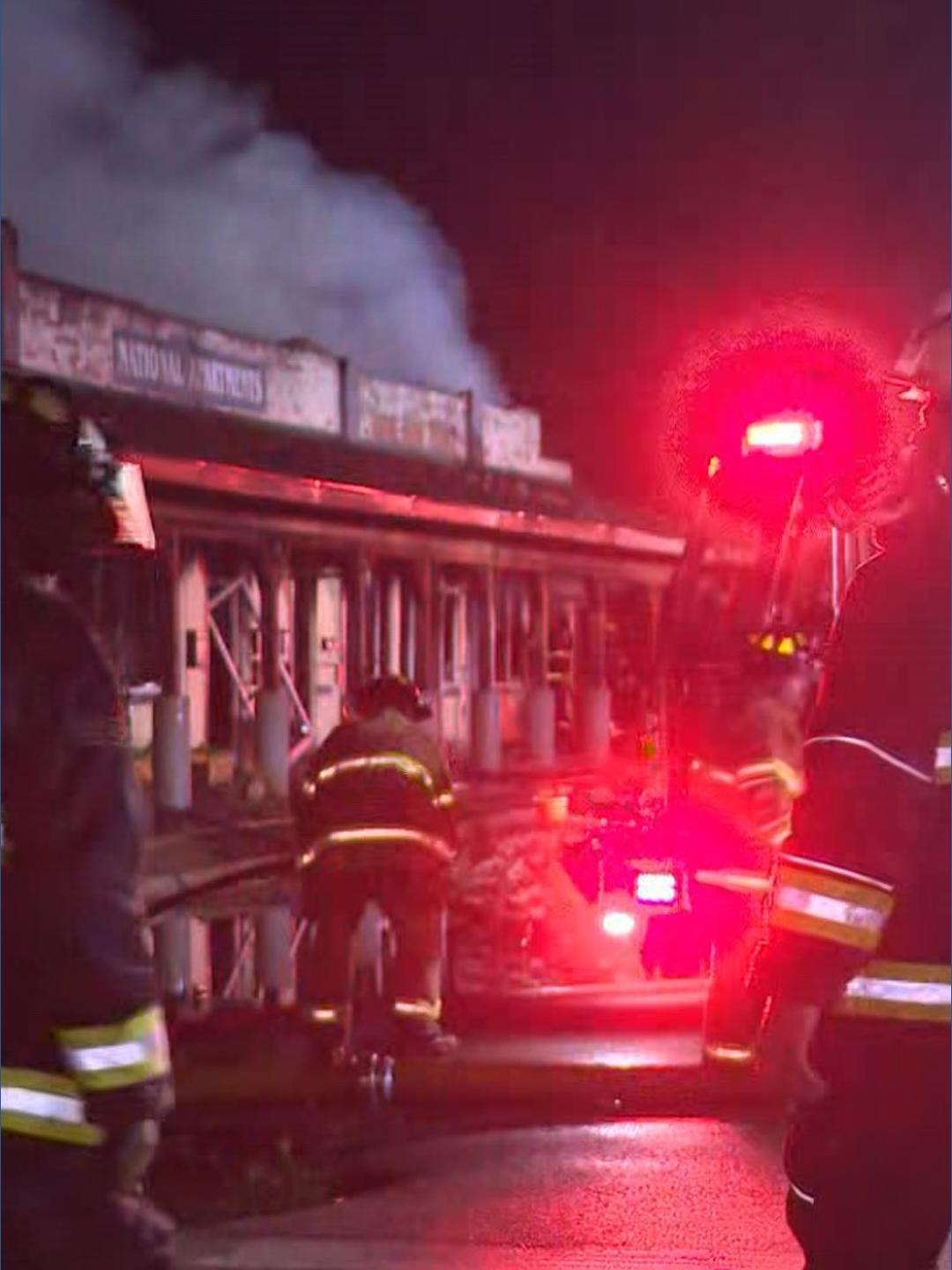 Firefighters working on apartment building fire in southern Indiana ...