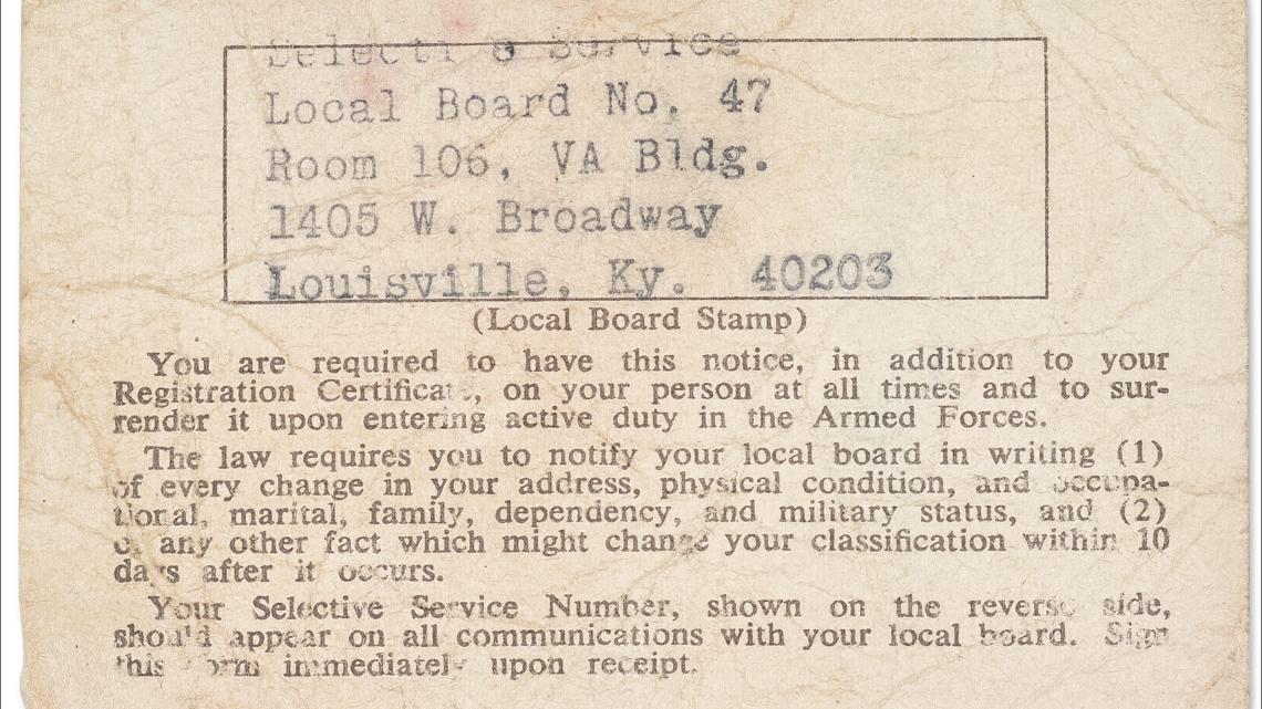 Muhammad Ali's unsigned draft card will be auctioned | whas11.com