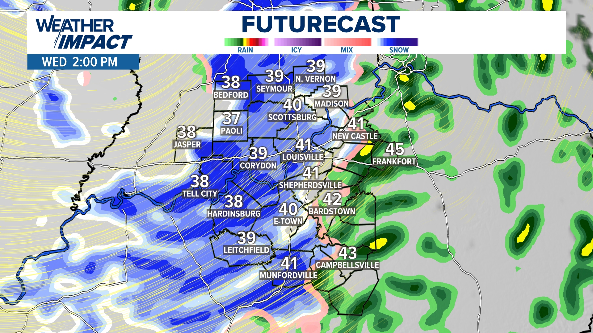 Kentuckiana to see strong storm system with rain, snow and wind ...
