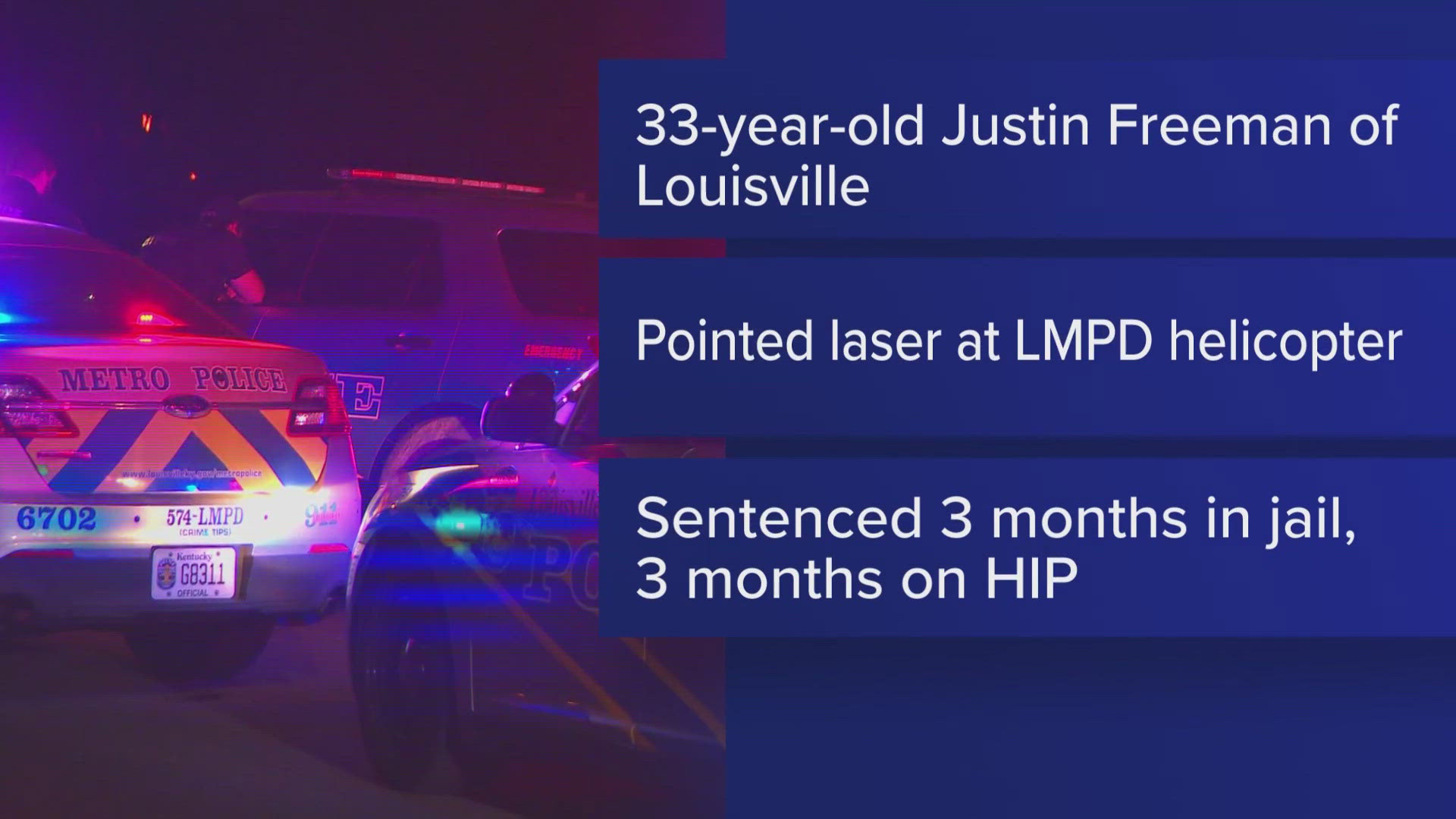 Louisville man sentenced for pointing laser at police helicopter ...