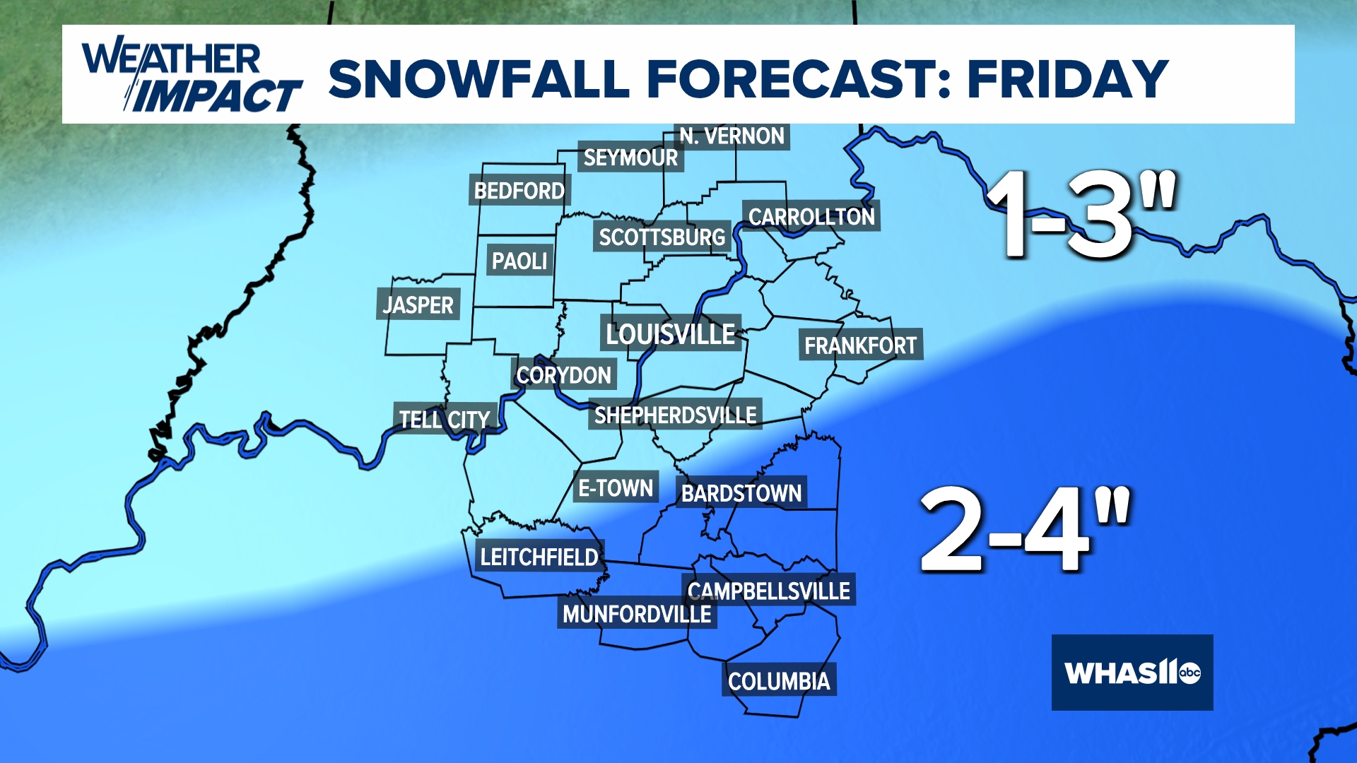 How much snow is expected in Louisville on Friday? | Winter weather ...